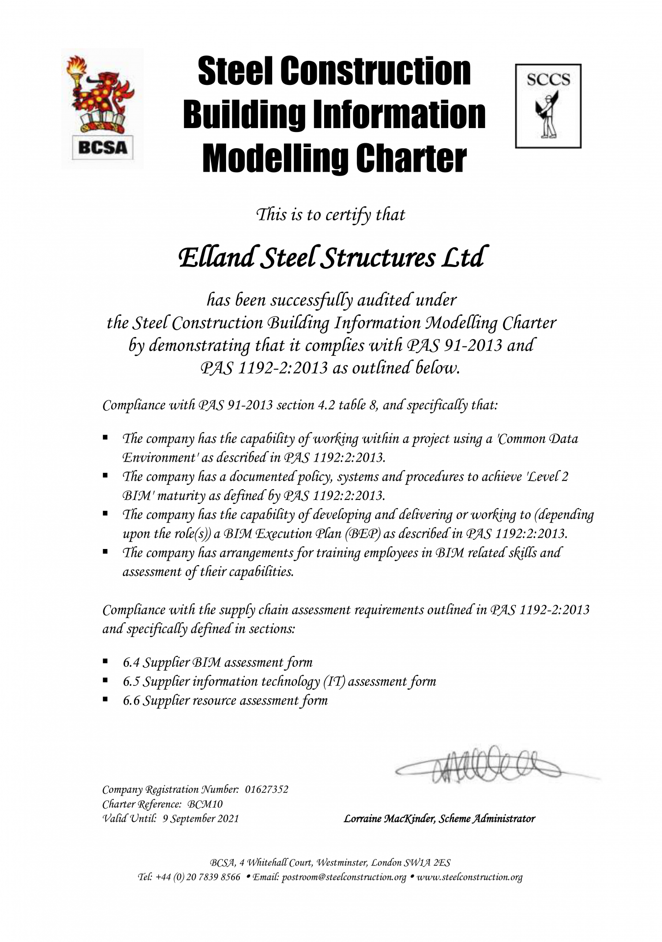 Accreditations - Elland Steel